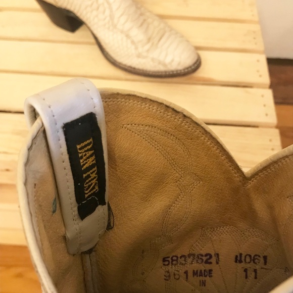 Dan Post | Shoes | Vintage Dan Post White Cowboy Boots | Poshmark